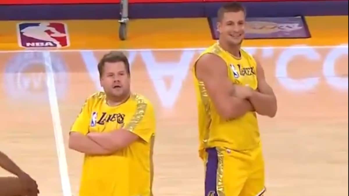 Your Half-Time Break: Gronk Dancing With the Laker Girls. - Daily ...
