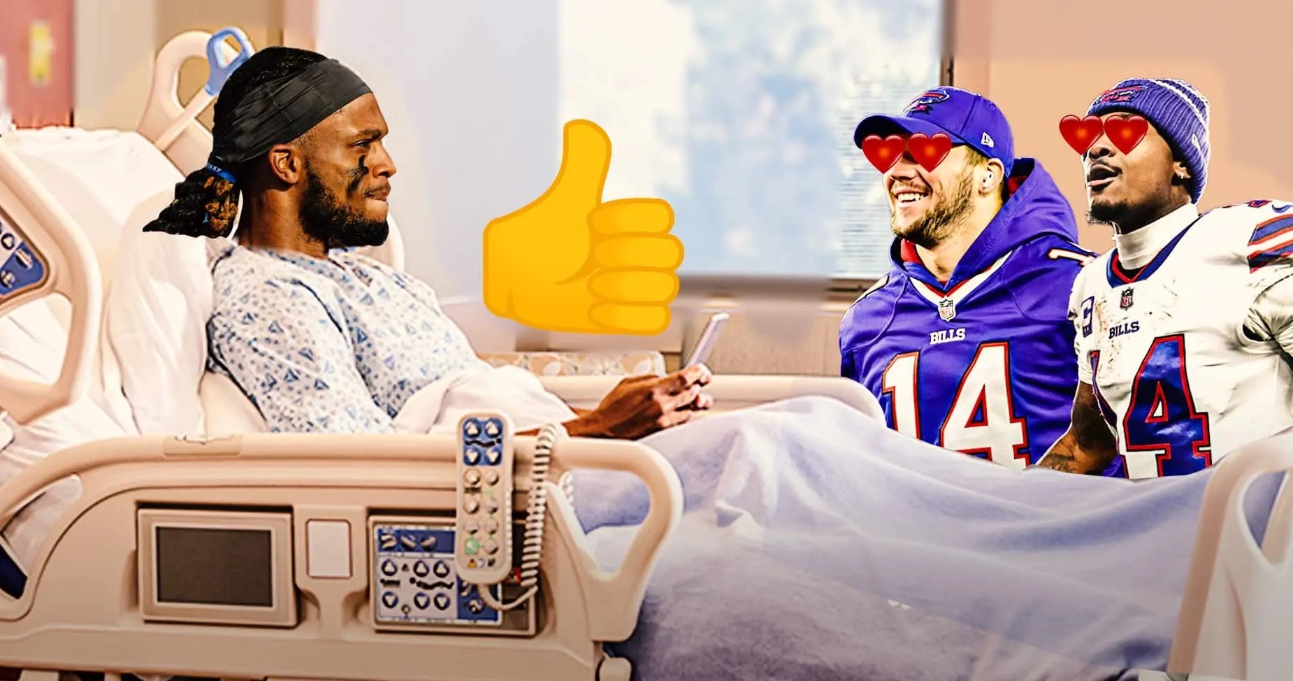 Damar Hamlin FaceTimes Buffalo Bill Teammates. - Daily Candid News