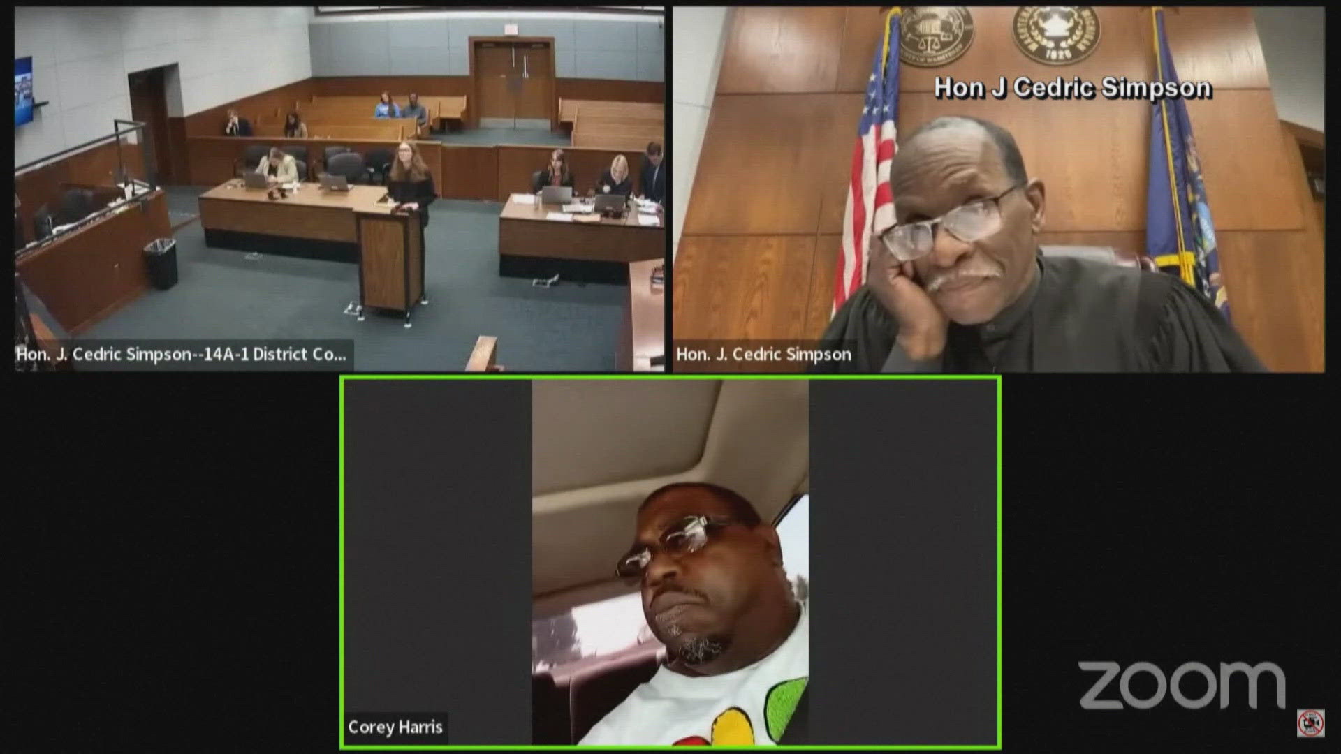 Watch: Michigan man with suspended license joins court hearing via Zoom ...