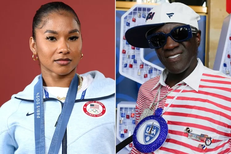 Flavor Flav Offers Jordan Chiles a BRONZE Clock Necklace To Replace ...